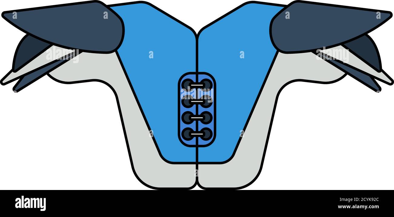 American Football Chest Protection Icon. Editable Outline With Color ...