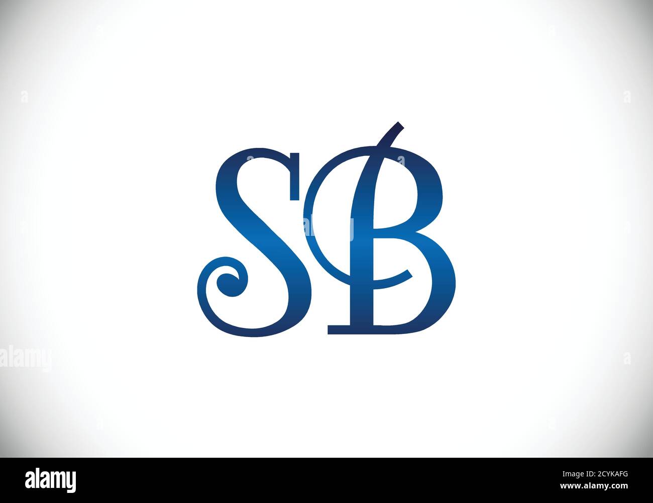 S B Initial Letter Logo Design Vector Template. S B monogram Logo Stock ...