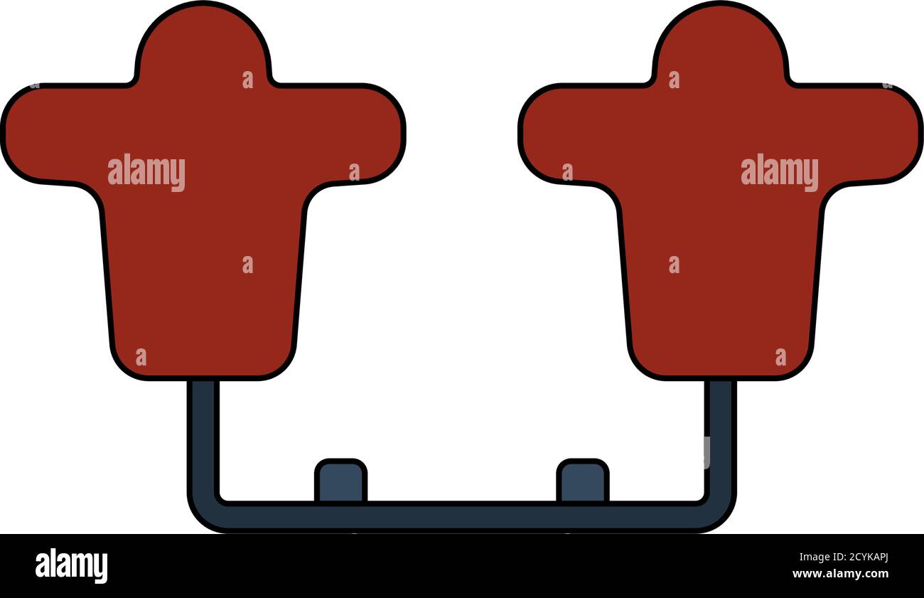 American Football Tackling Sled Icon. Editable Outline With Color Fill ...