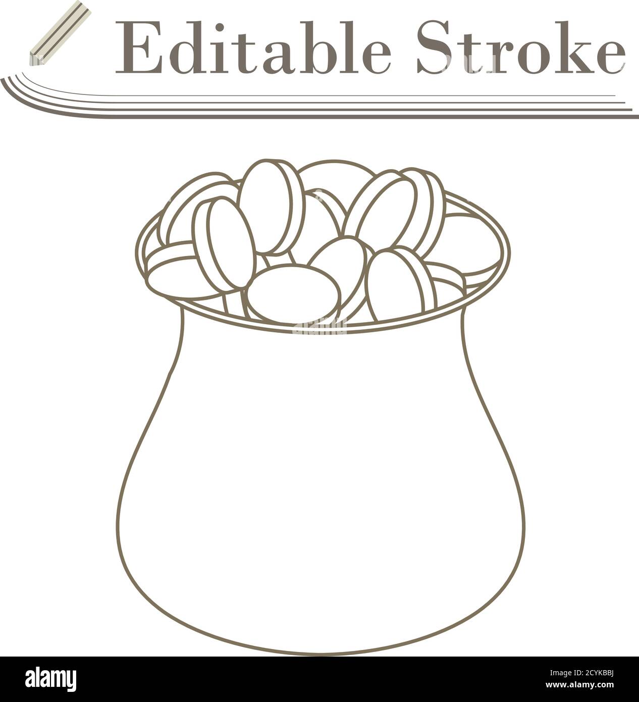 Open moneybag Stock Vector Images - Alamy