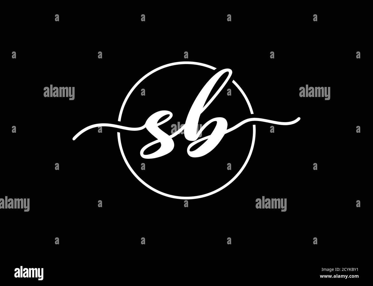 S B Initial Letter Logo Design Vector Template. S B monogram Logo Stock ...