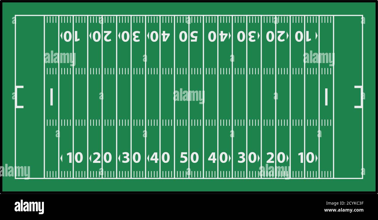 American Football Field Mark Icon. Editable Outline With Color Fill ...