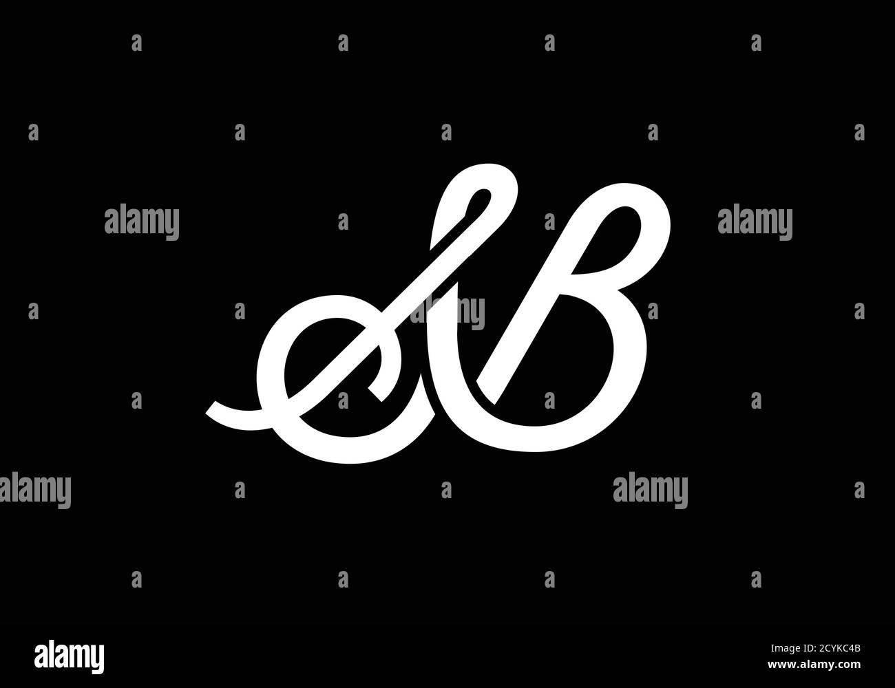 S B Initial Letter Logo Design Vector Template. S B monogram Logo Stock ...