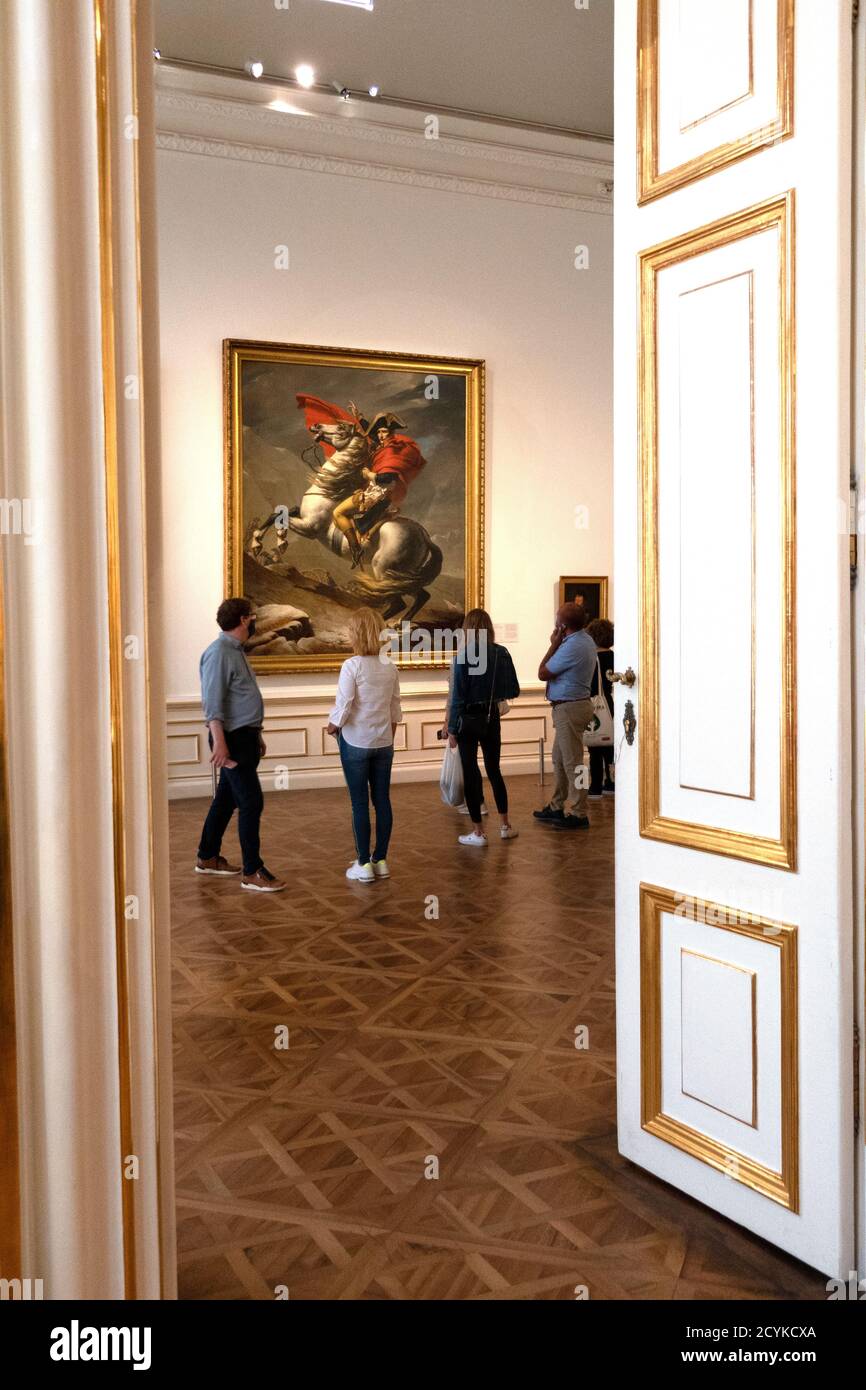 Napoleon crossing the Alps, painting by Jacques-Louis David at ...