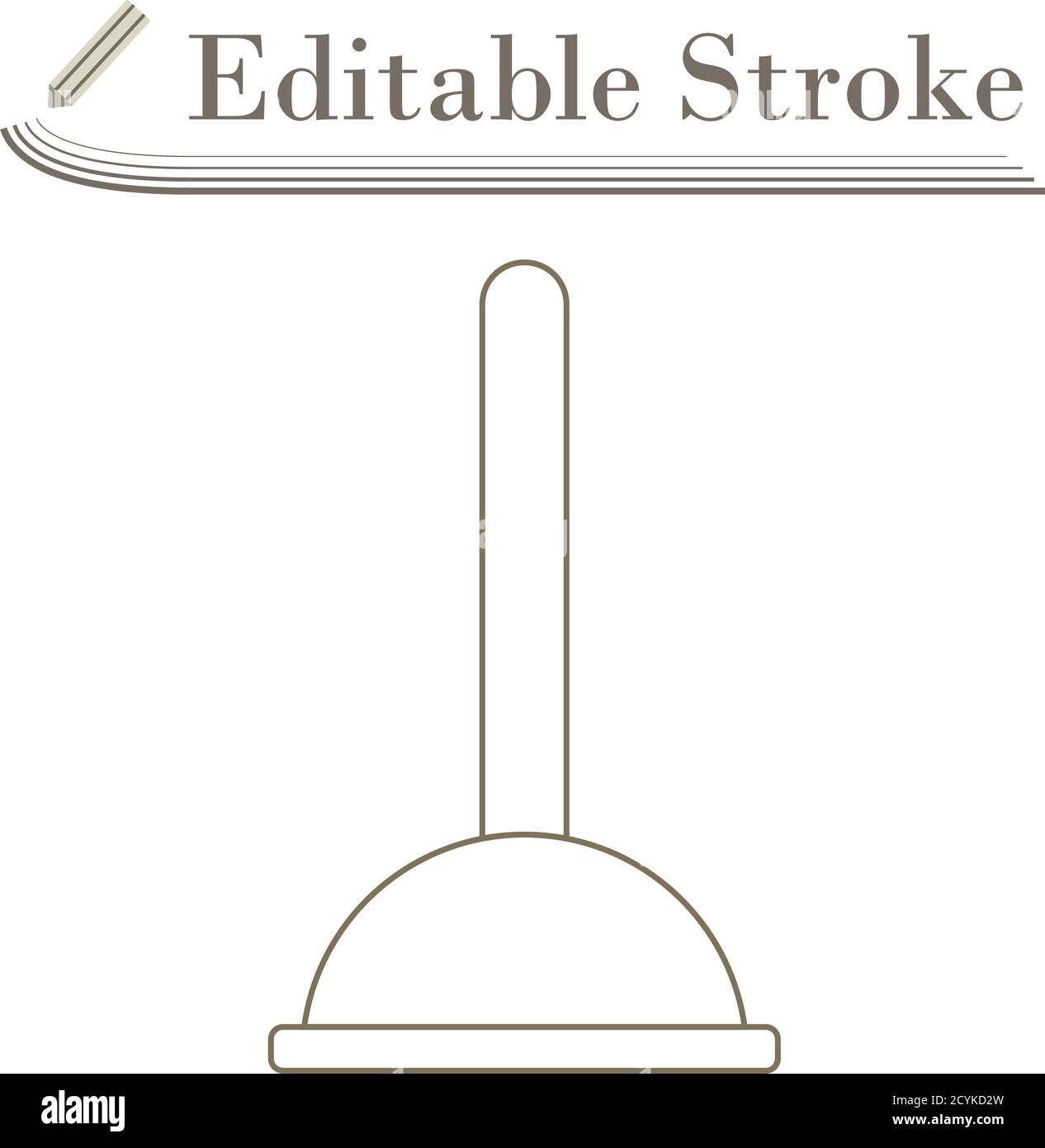 Plunger Icon. Editable Stroke Simple Design. Vector Illustration Stock ...