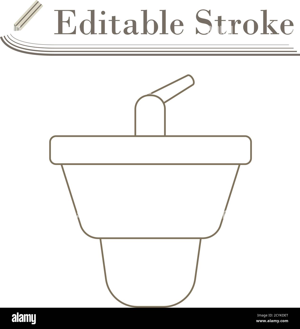 Bidet Icon. Editable Stroke Simple Design. Vector Illustration Stock Vector Image & Art - Alamy