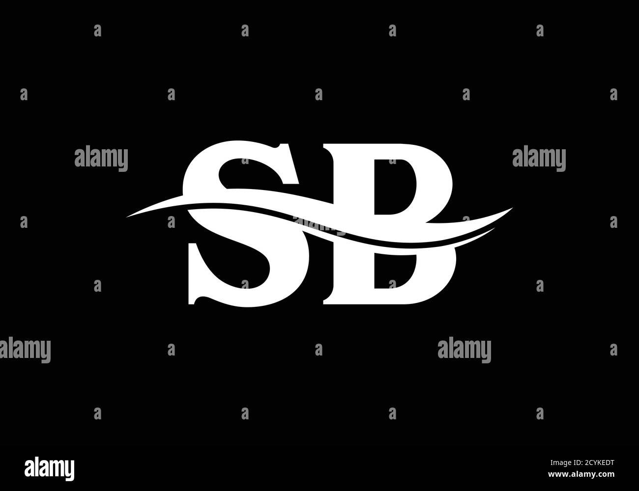 S B Initial Letter Logo Design Vector Template. S B monogram Logo Stock ...