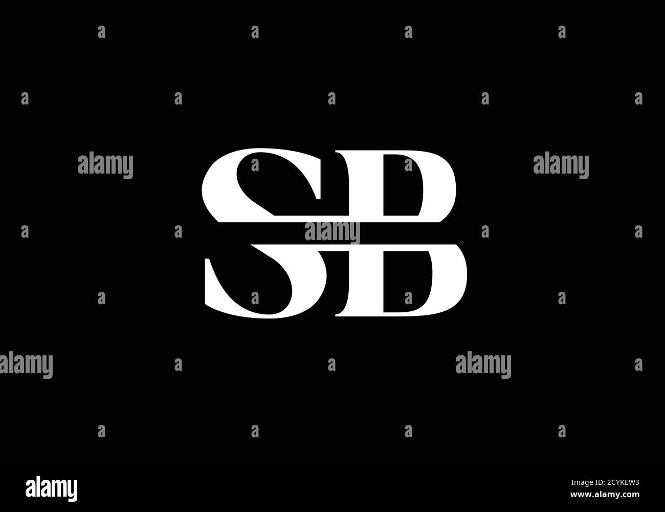 S B Initial Letter Logo Design Vector Template. S B monogram Logo Stock ...