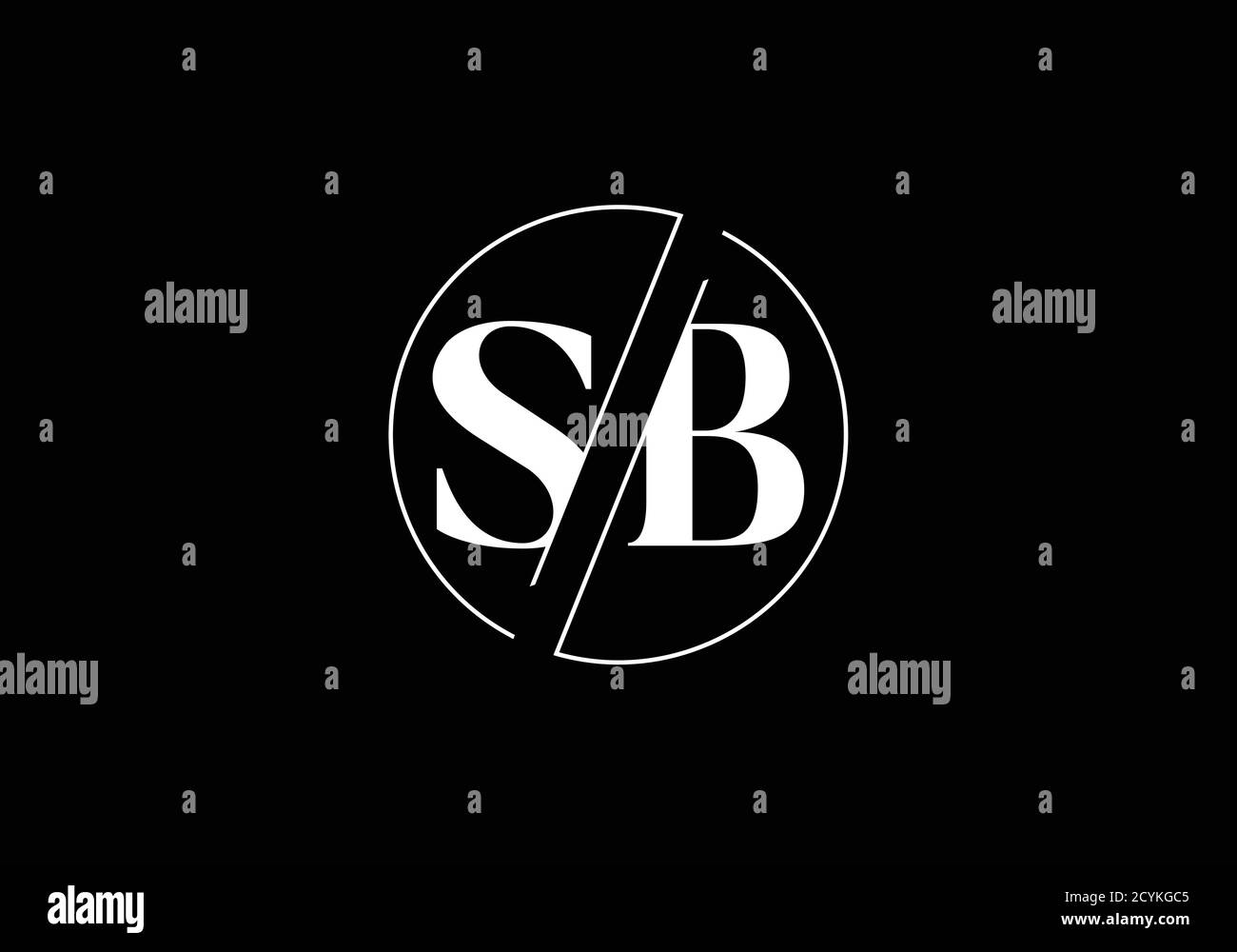 S B Initial Letter Logo Design Vector Template. S B monogram Logo Stock ...