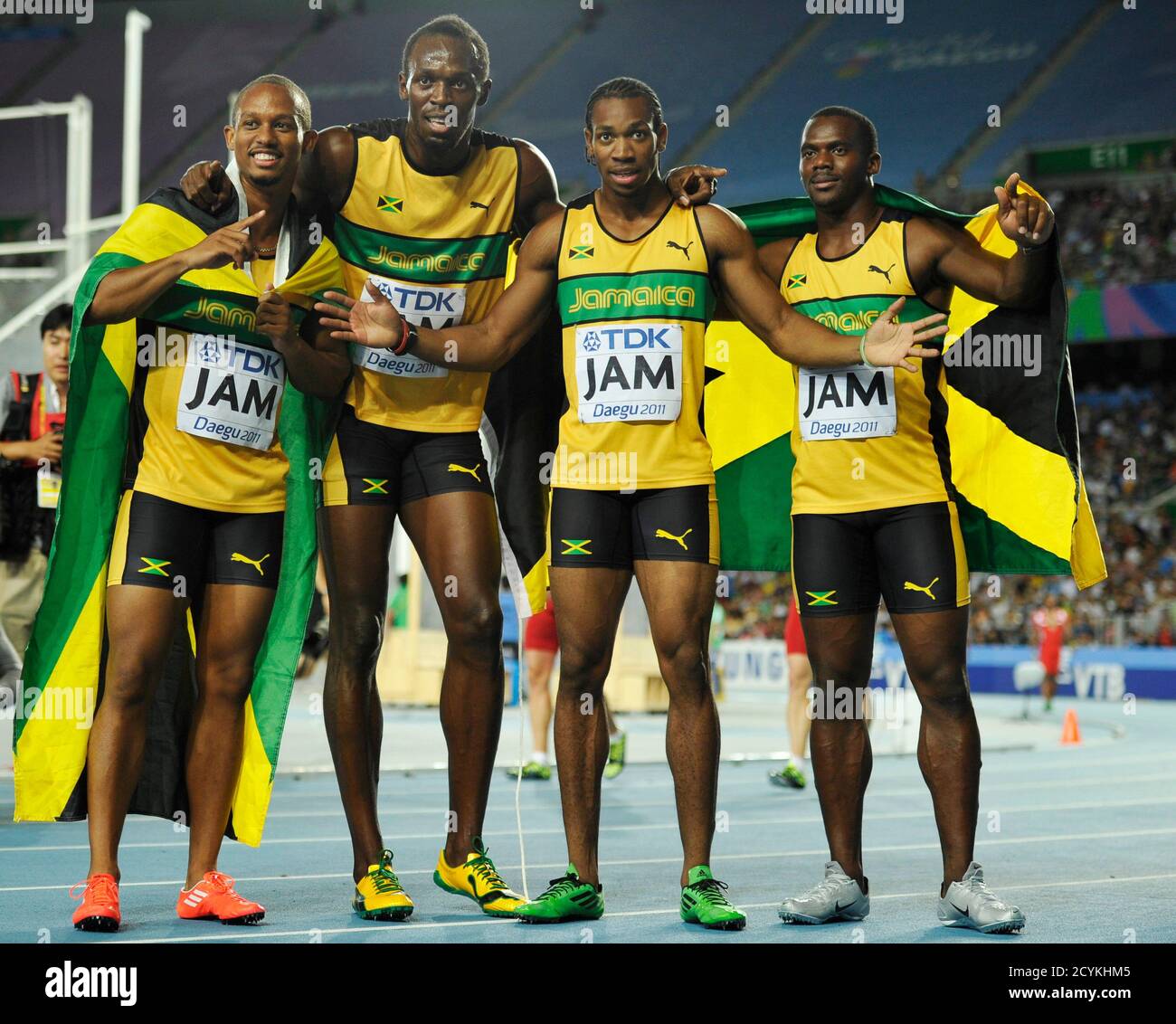 Usain bolt and yohan blake 2011 hi-res stock photography and images - Alamy