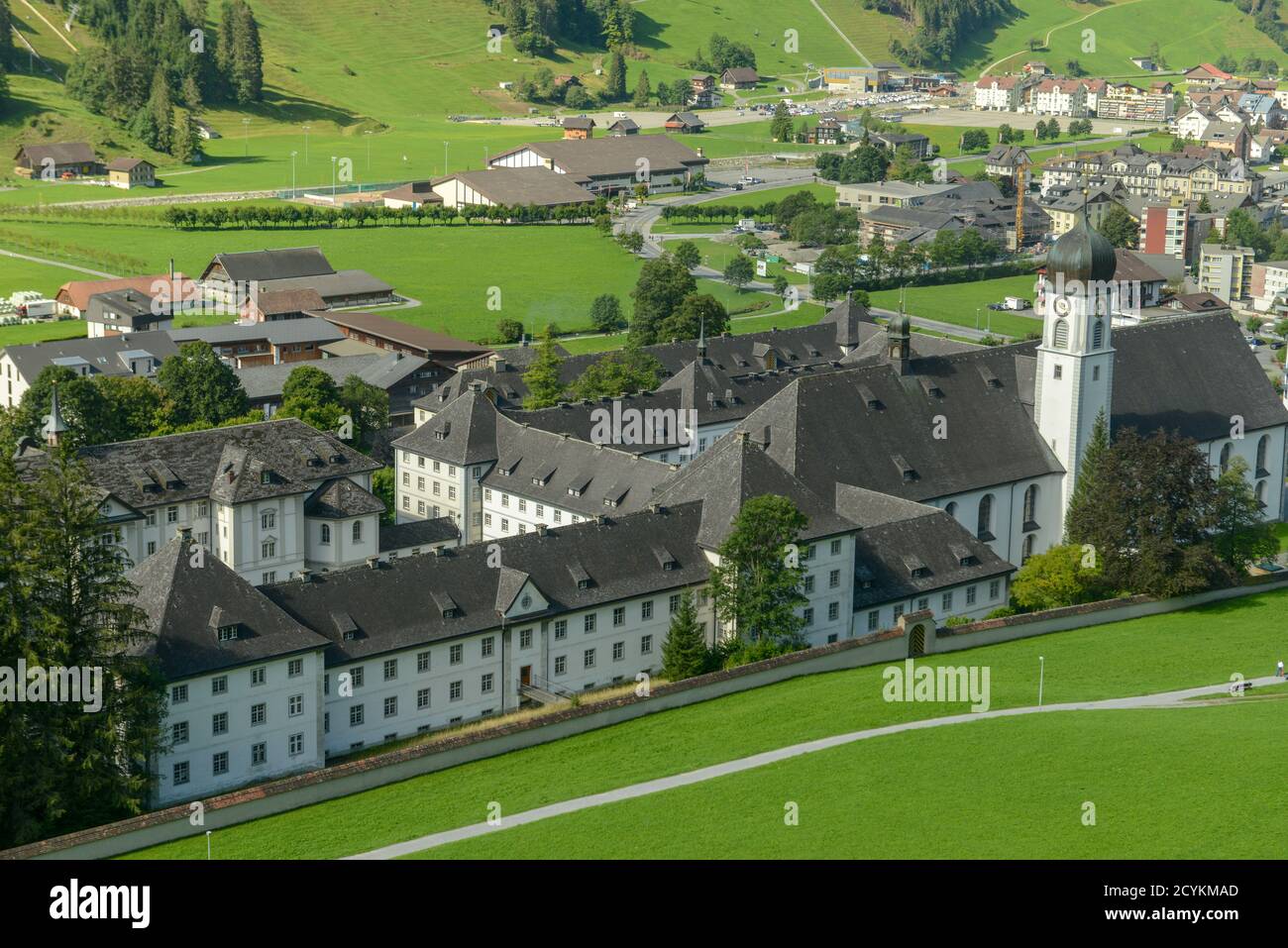 The benedictine convent of Engelberg on the Swiss alps Stock Photo - Alamy