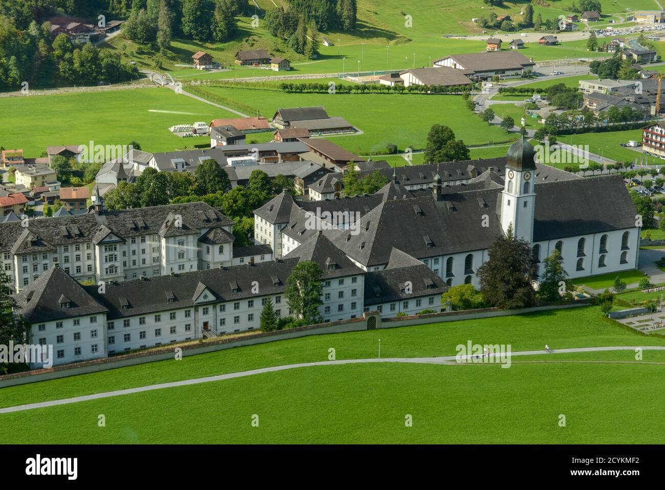 The benedictine convent of Engelberg on the Swiss alps Stock Photo - Alamy