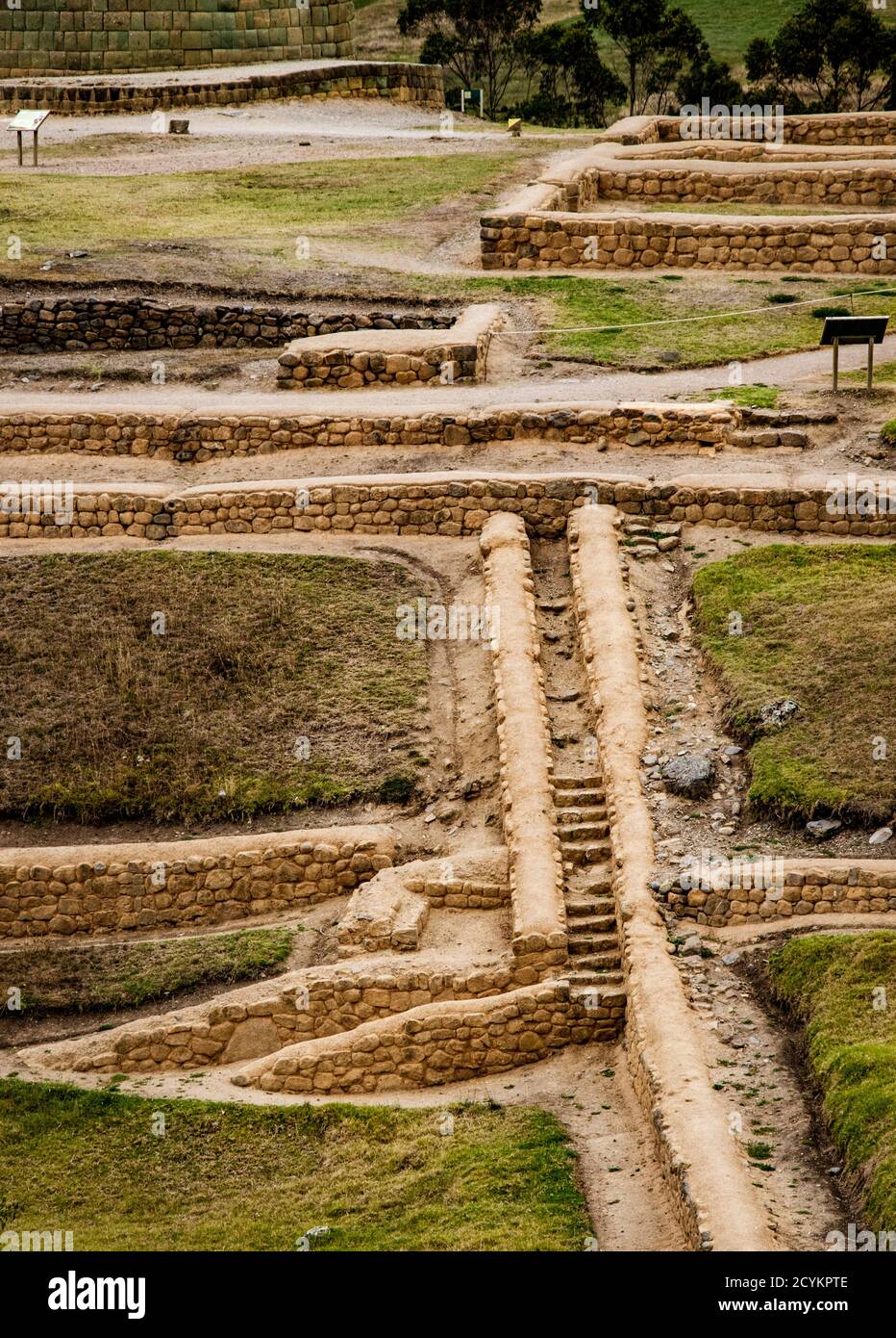 Inca Pirca is the oldest and most famous Inca ruins in Ecuador Stock ...