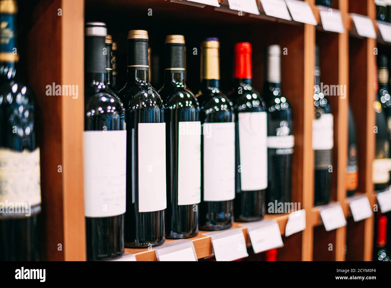 Vodka bottles On Shop Shelves Stock Photo - Alamy