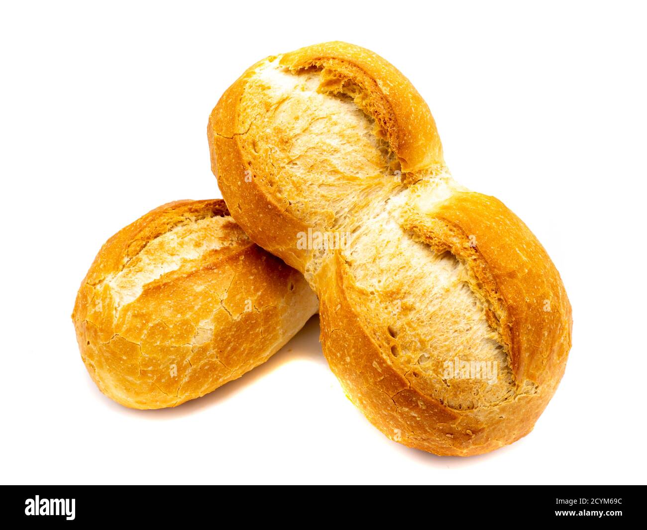 Wheat rolls isolated on white background Stock Photo - Alamy