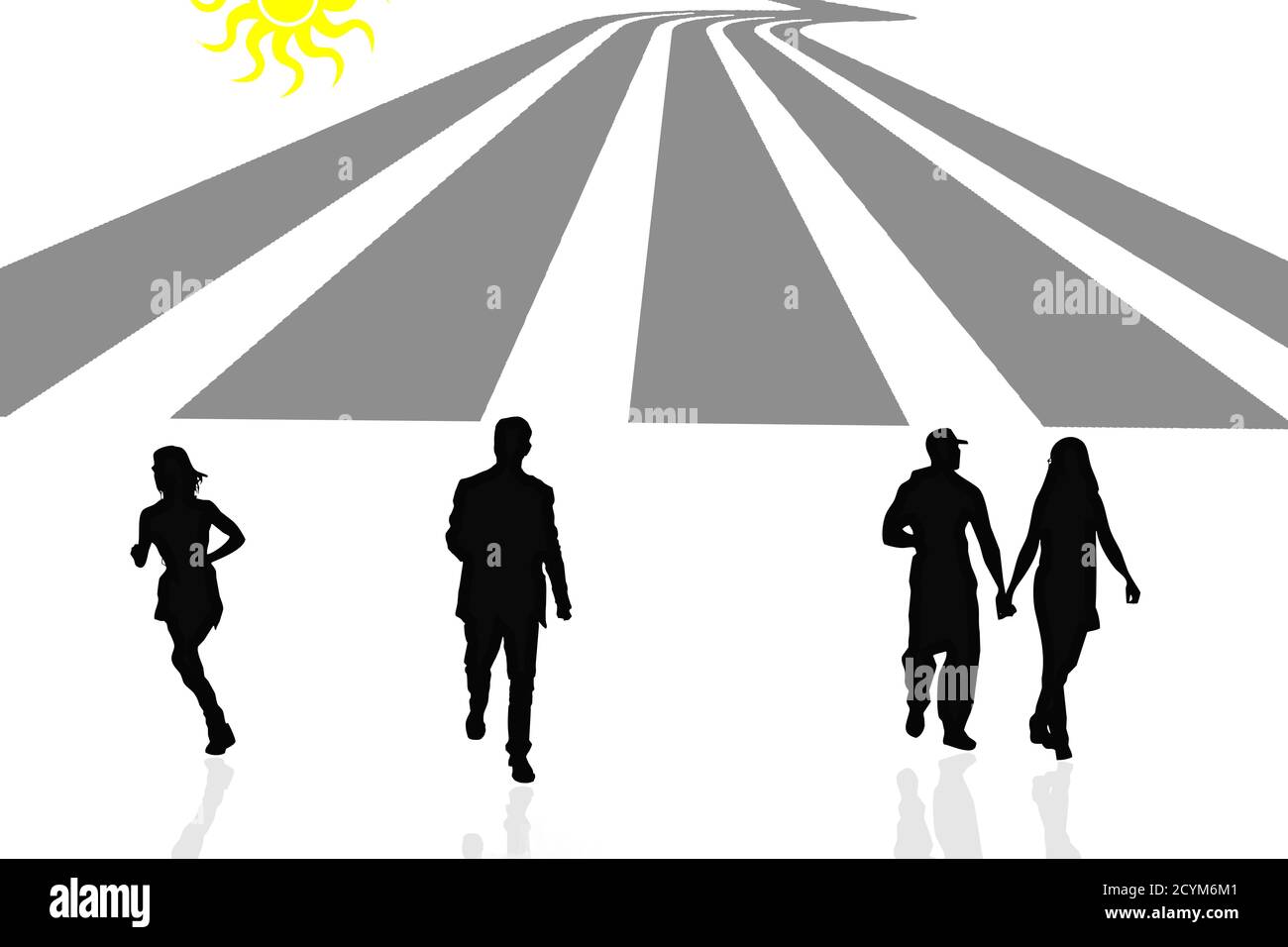 People looking for their future path Stock Photo - Alamy