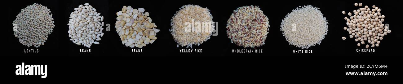 Overview of legume foods Stock Photo - Alamy