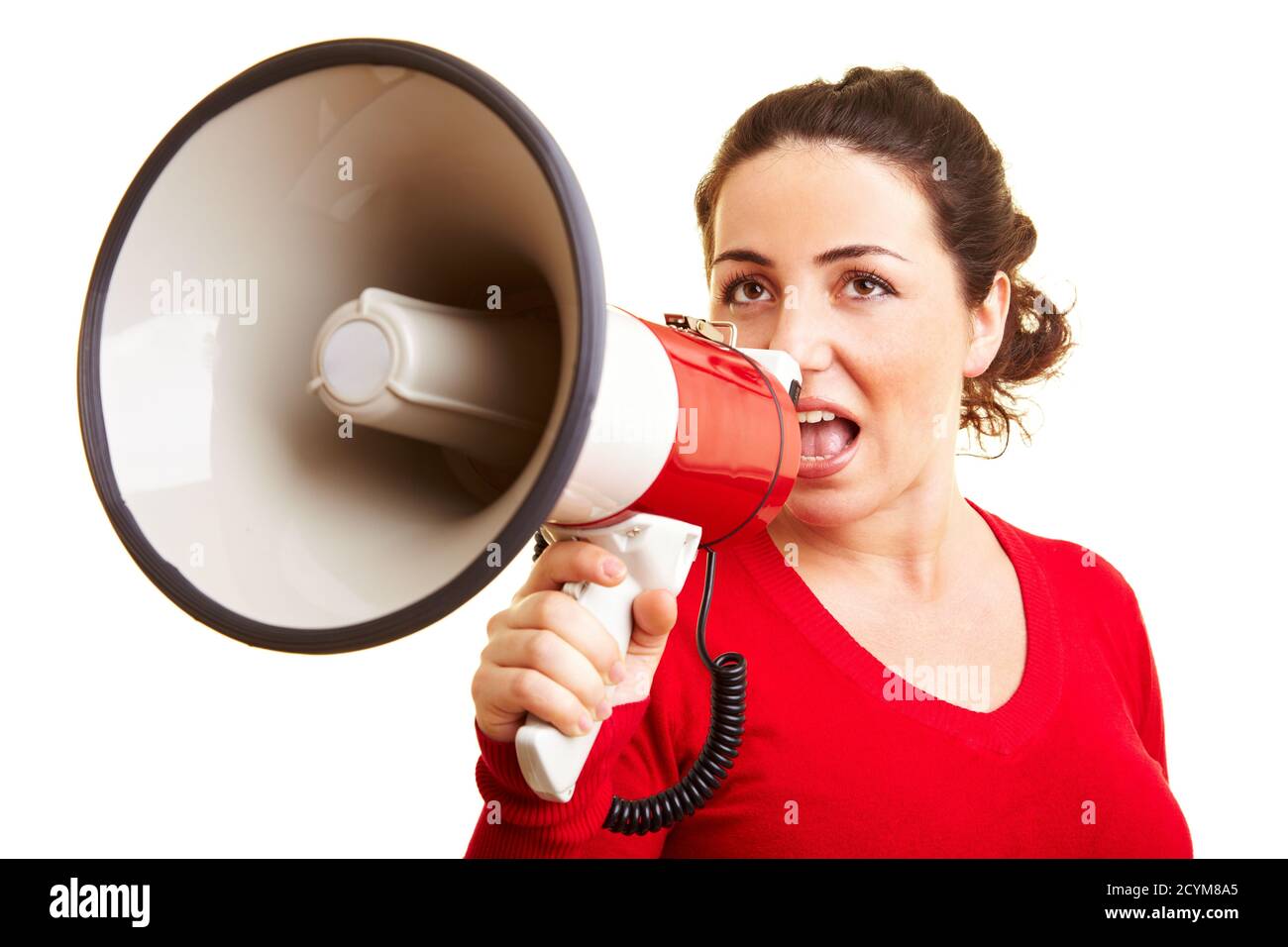 Megaphone talk person hi-res stock photography and images - Alamy