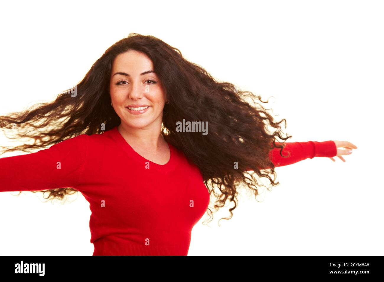 Portrait brunette woman turning head hi-res stock photography and ...