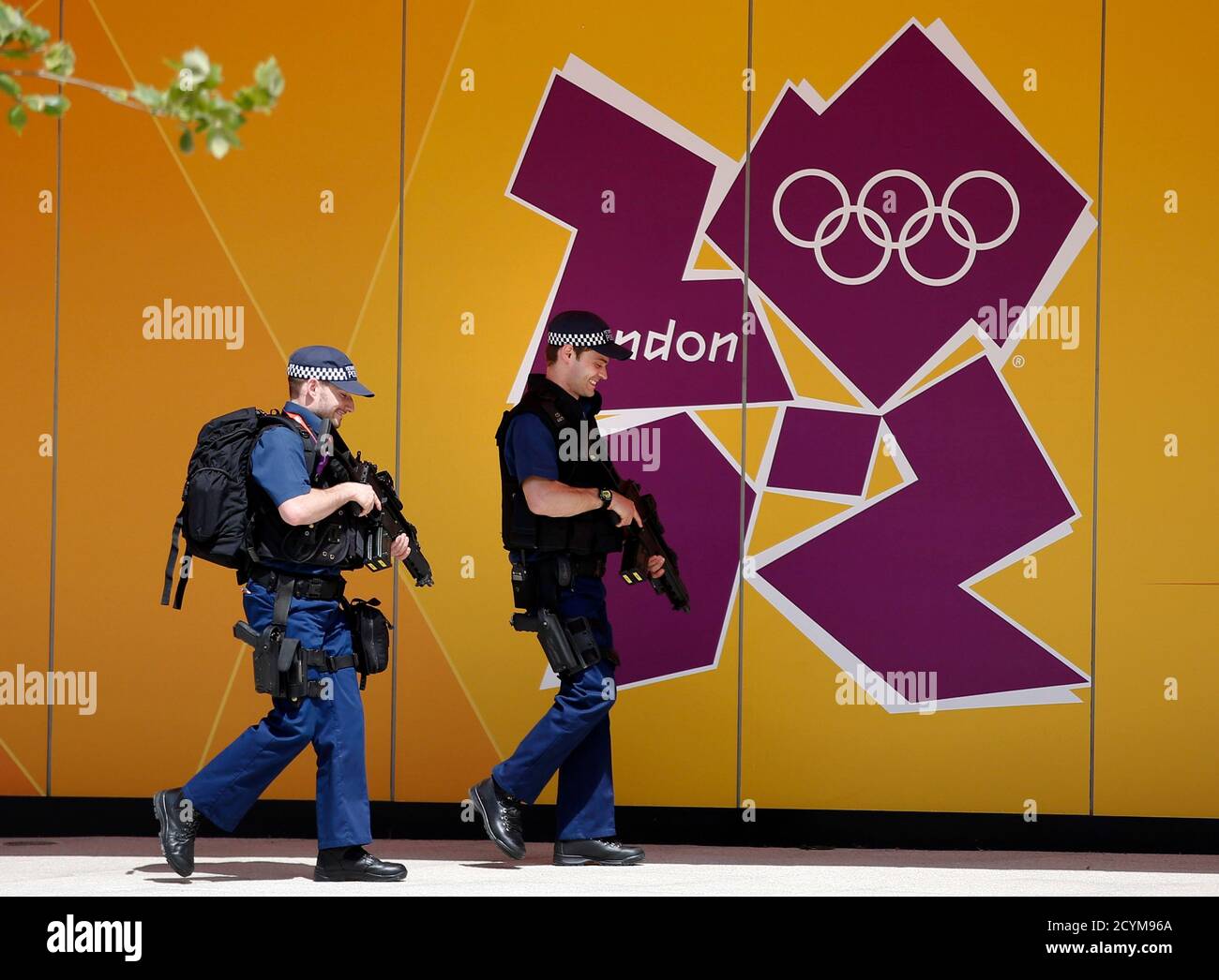 Police patrol athletes village olympic park hi-res stock photography ...