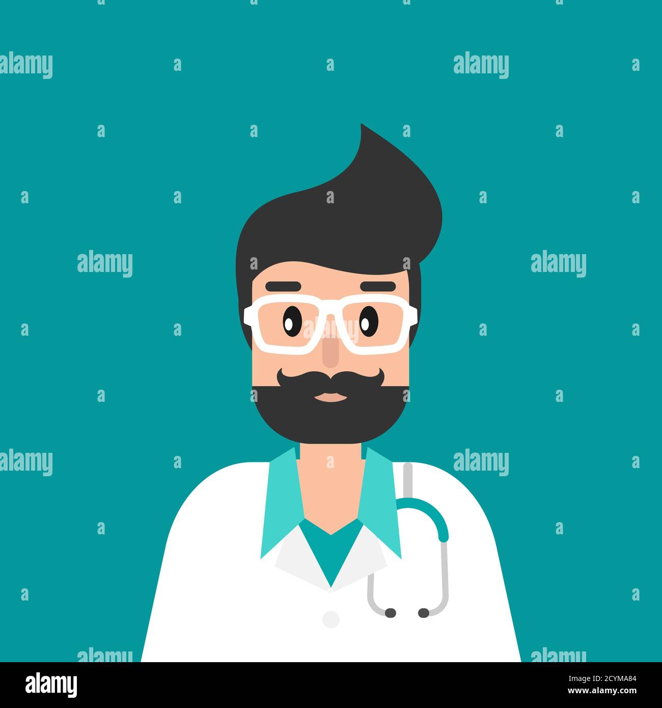Male doctor avatar. Medical internet consultation. Healthcare ...