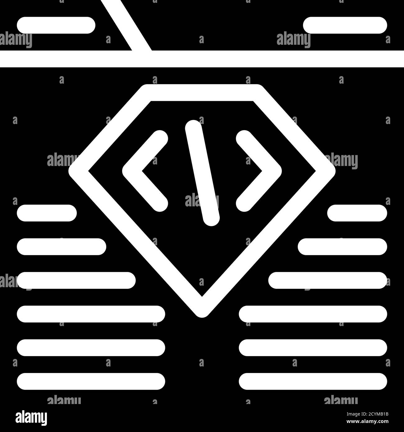 Coding Seo Optimization Glyph Icon Vector Illustration Stock Vector Image And Art Alamy