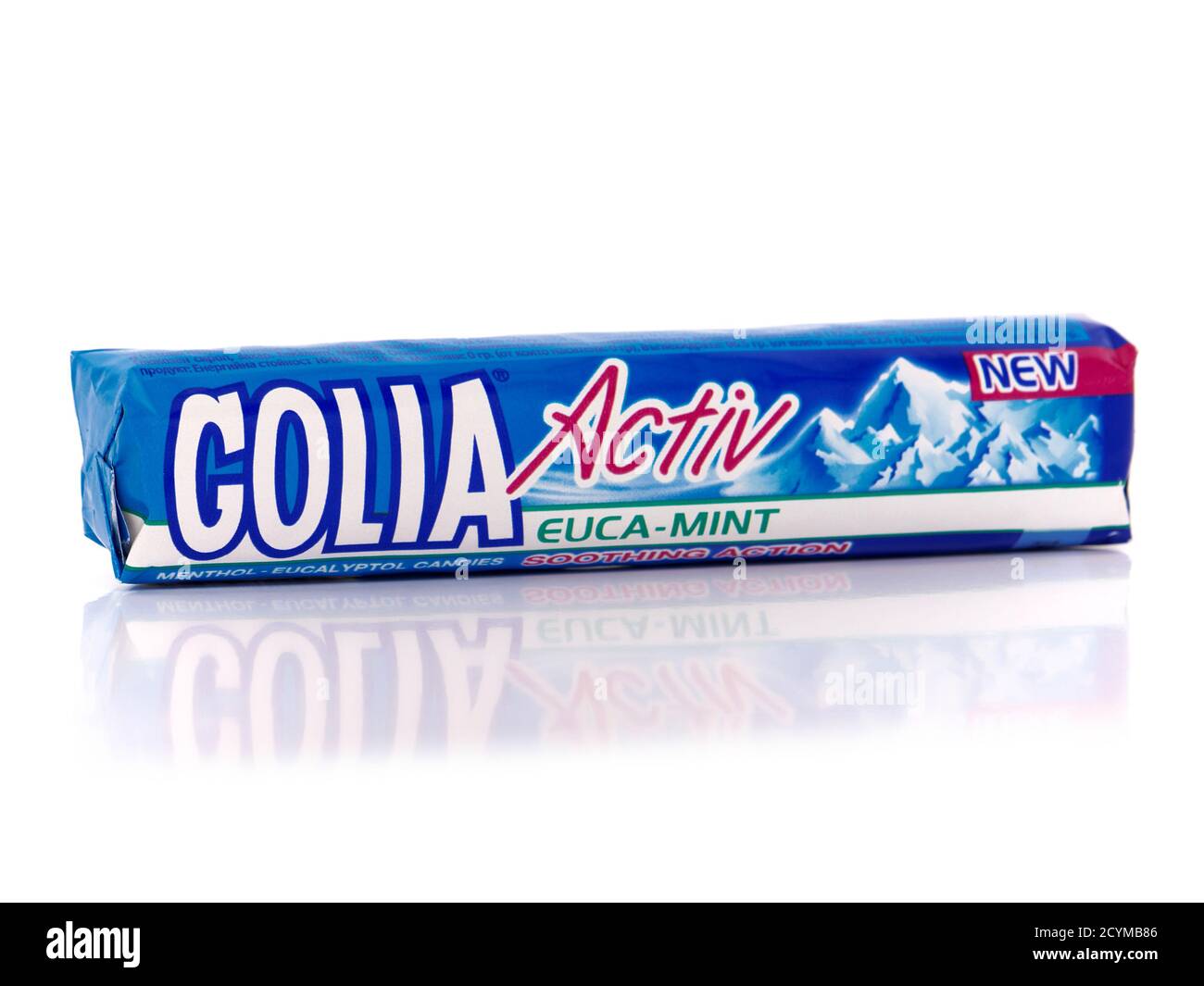 BUCHAREST, ROMANIA - AUGUST 24, 2015. Golia Activ Menthol Eucalyptol ...