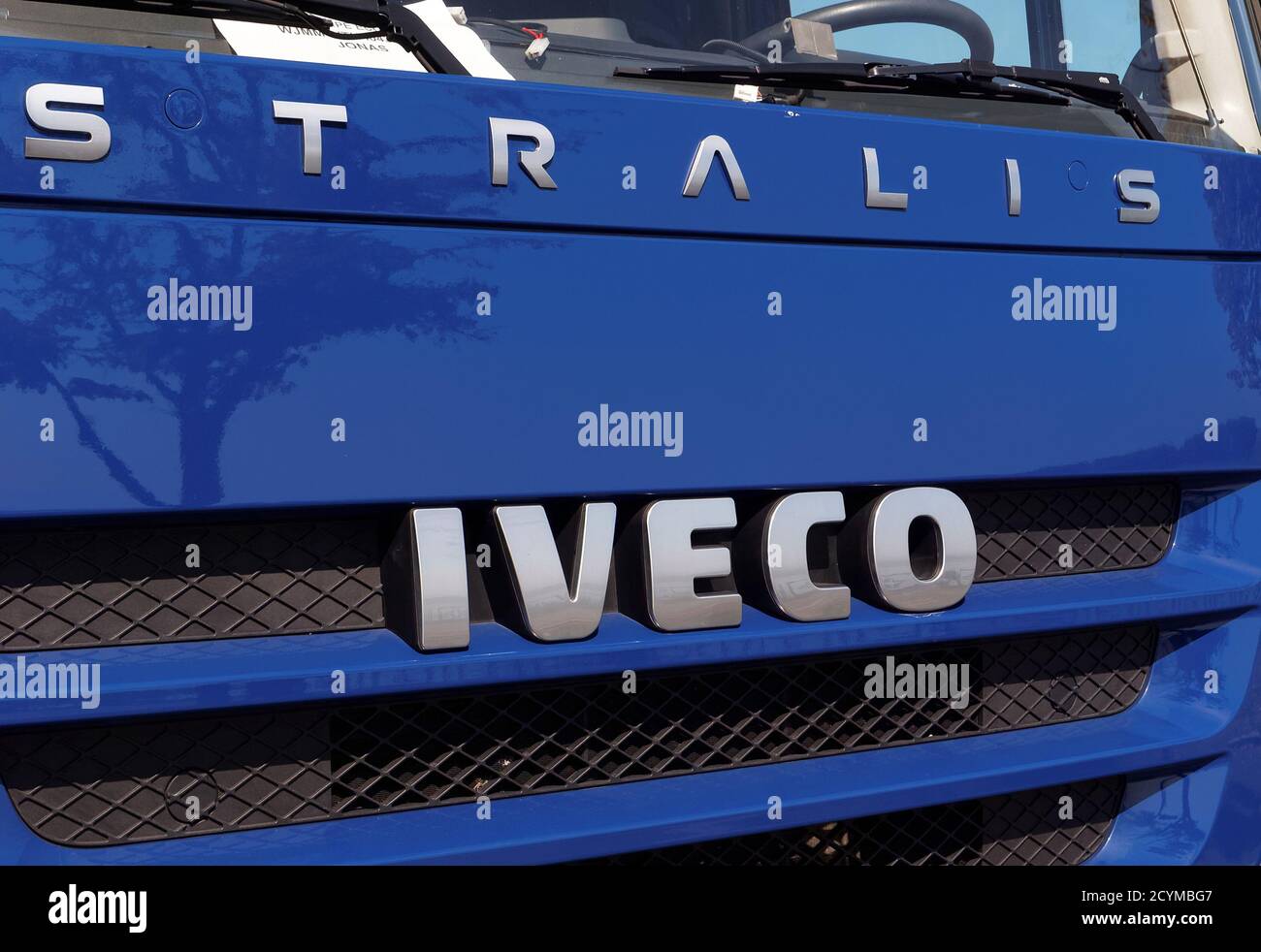 GALATI, ROMANIA - SEPTEMBER 28, 2015. Iveco Sign in front of a truck ...