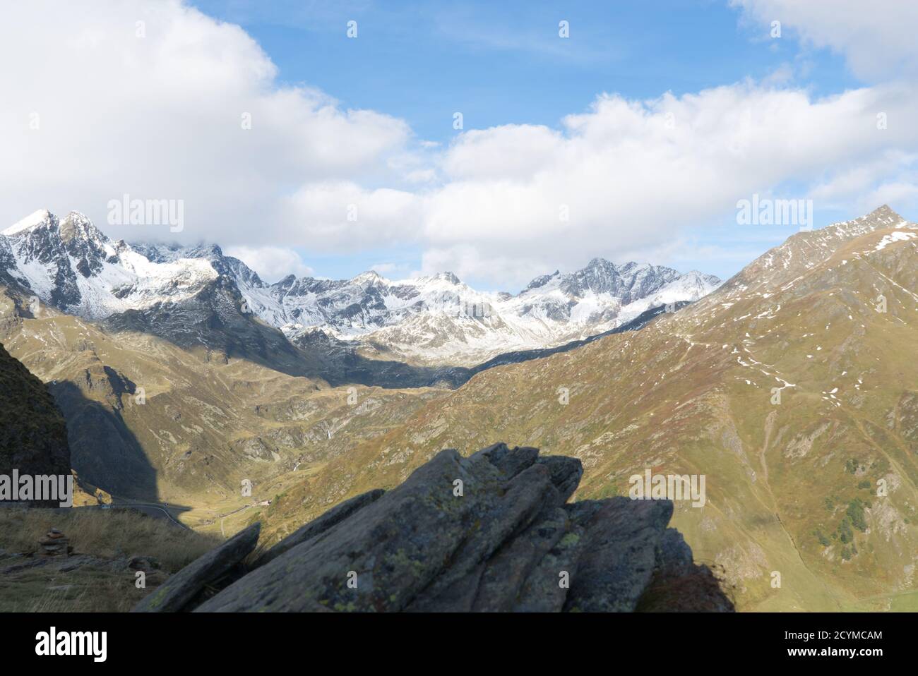 Wide angle photo of the Otztal Alps on September 2020 Stock Photo - Alamy