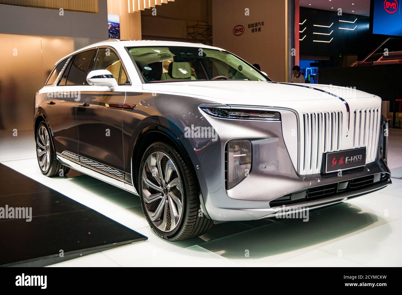 Hongqi E-HS9 electric SUV seen at the 2020 Beijing Auto Show Stock Photo - Alamy