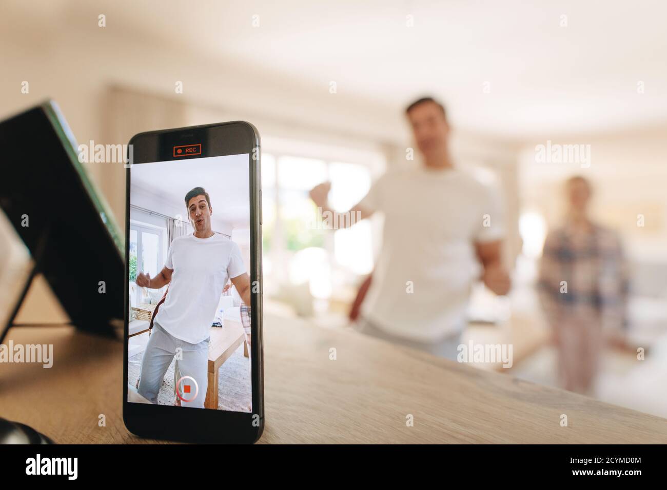 Man filming video with mobile phone hi-res stock photography and images ...