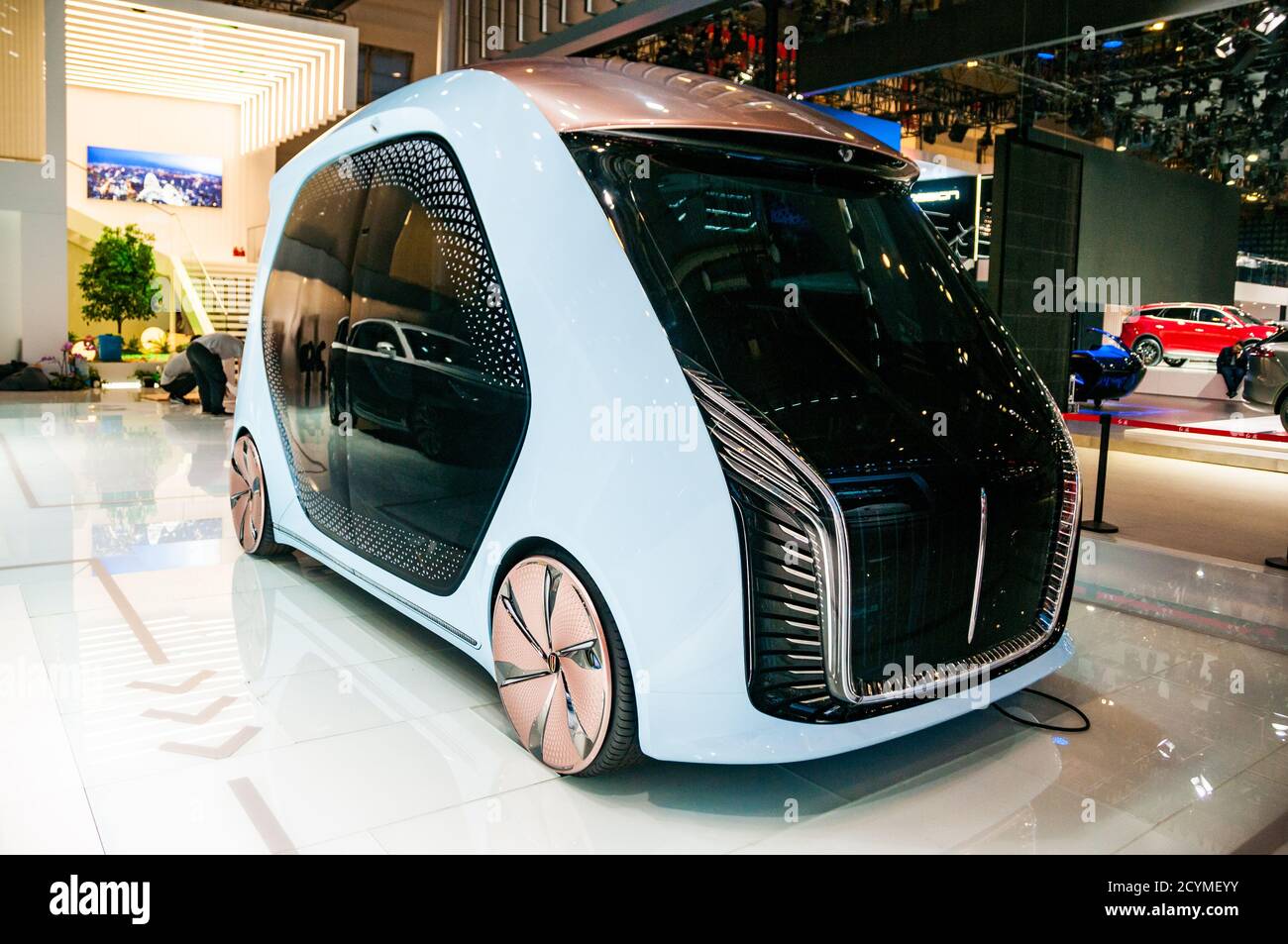 Hongqi minibus concept seen at the 2020 Beijing Auto Show Stock Photo ...