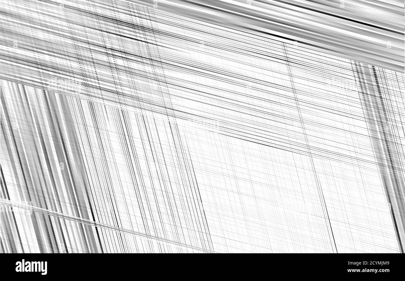 Grid, mesh geometric vector background, pattern. Black and white lines ...