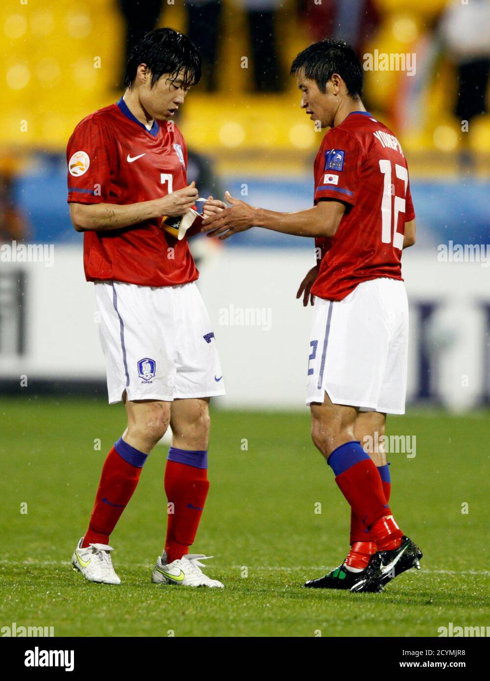 South koreas park ji sung and lee young pyo hi-res stock photography ...