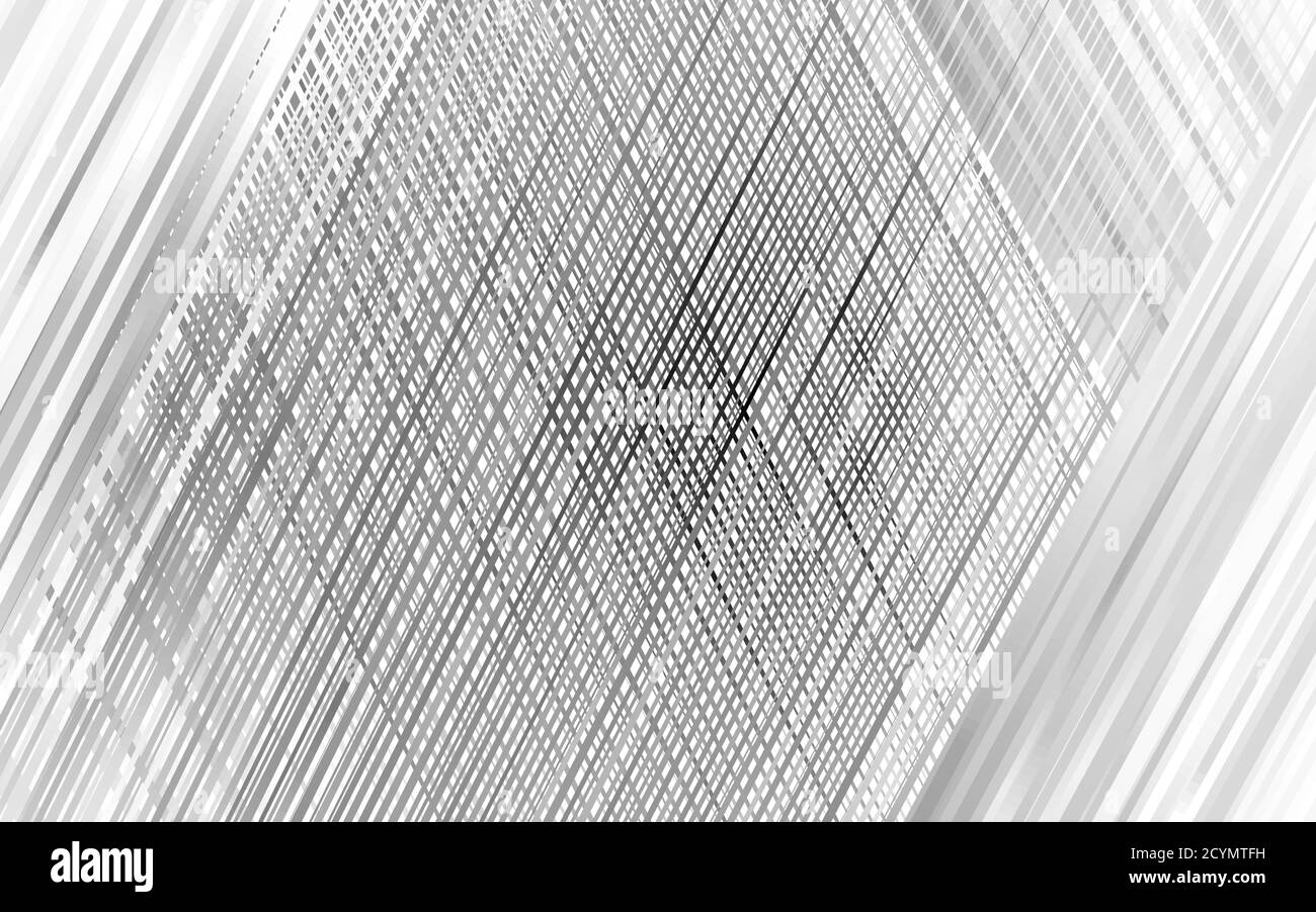 Grid, mesh geometric vector background, pattern. Black and white lines ...