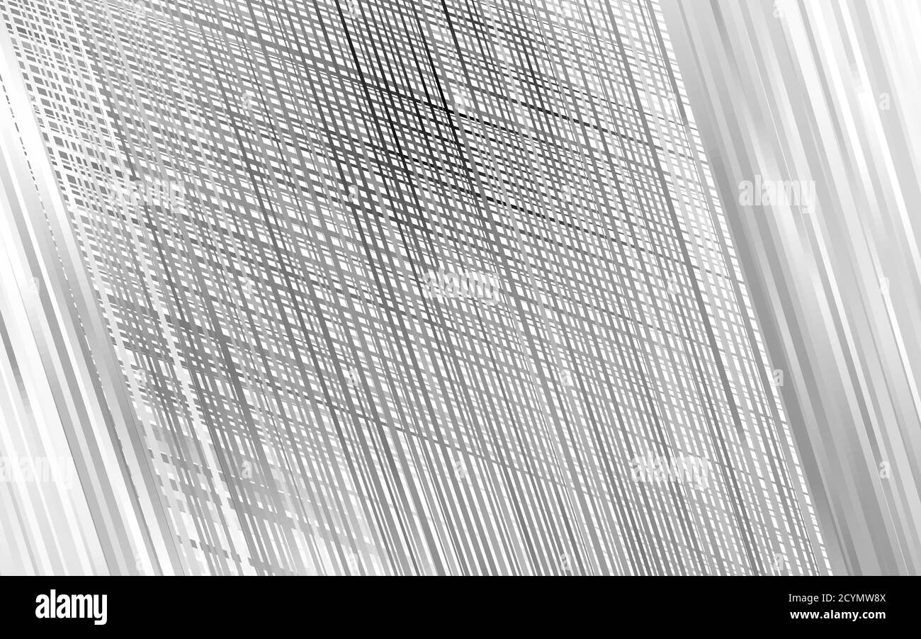 Grid, mesh geometric vector background, pattern. Black and white lines ...