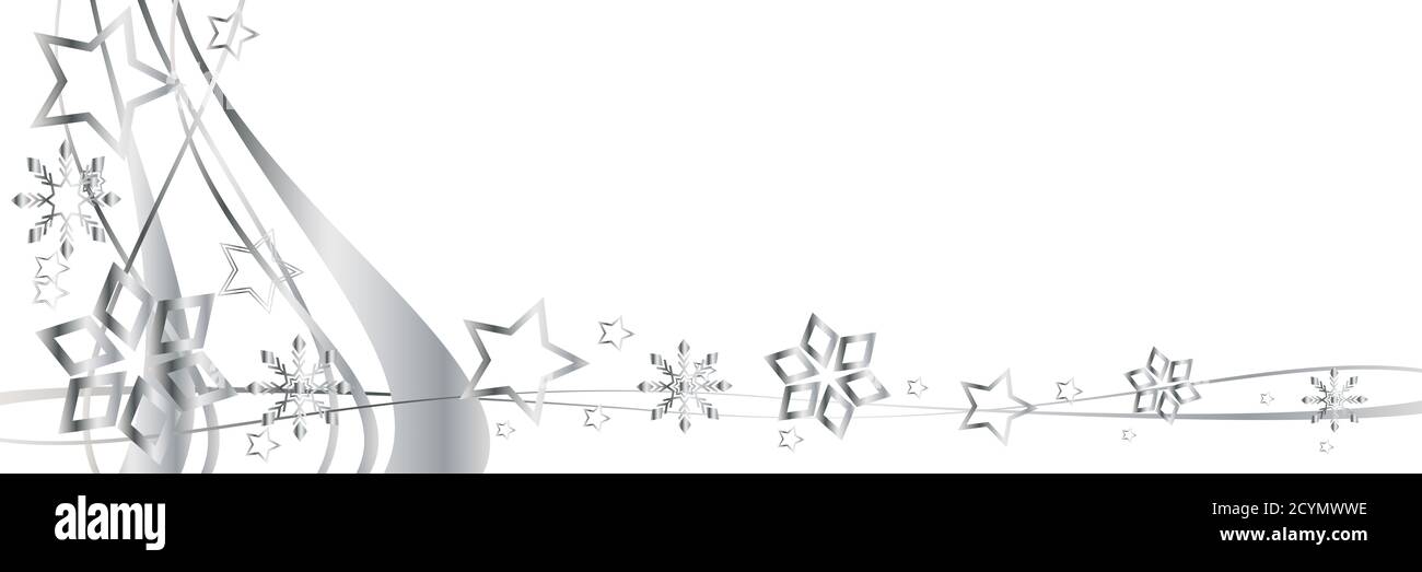 Silver Star Frame banner with copy space Stock Photo - Alamy