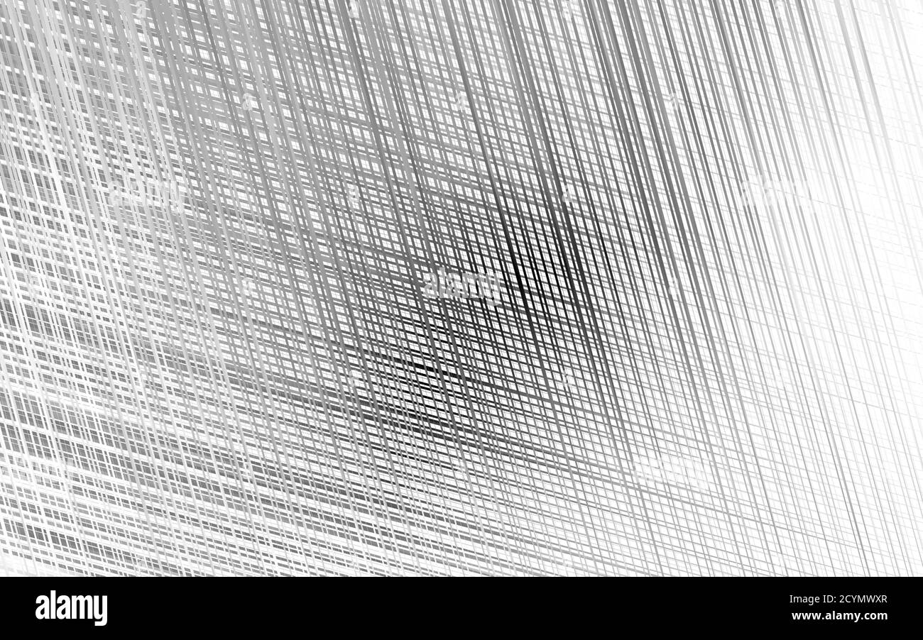 Grid, mesh geometric vector background, pattern. Black and white lines ...