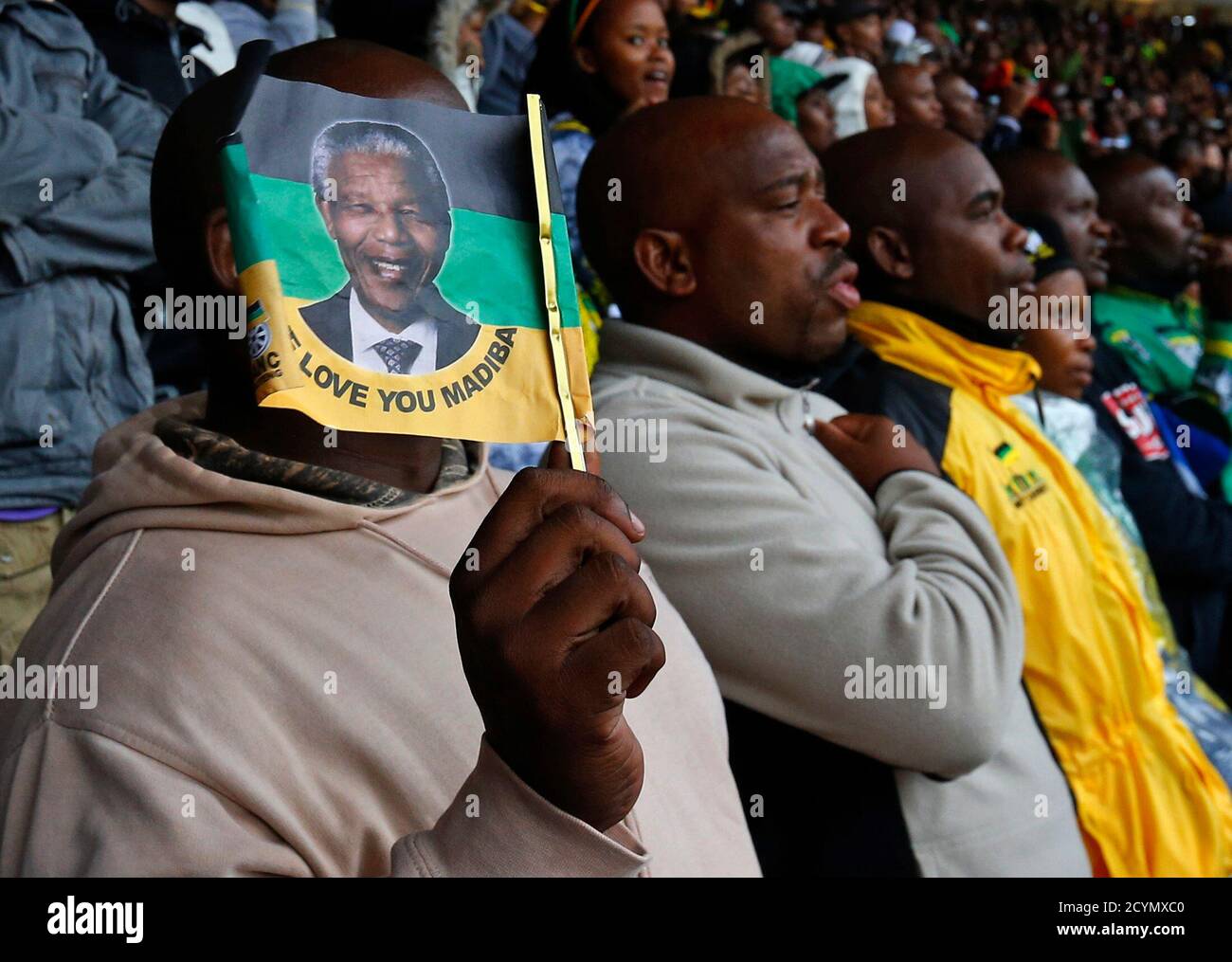 South africa sing the national anthem hi-res stock photography and ...