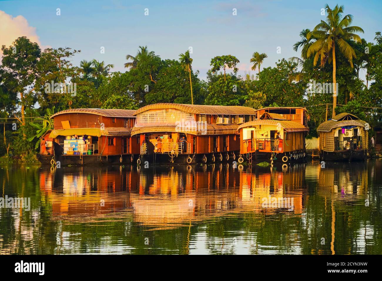 Alleppey boat house experience hi-res stock photography and images - Alamy