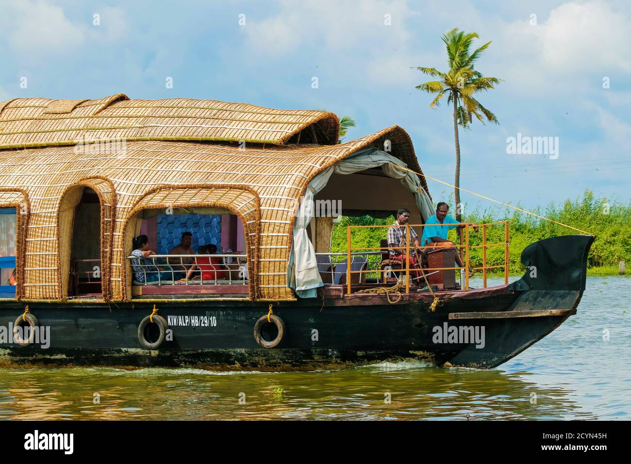 Kerala houseboat, a rice, spices or goods barge converted for popular ...
