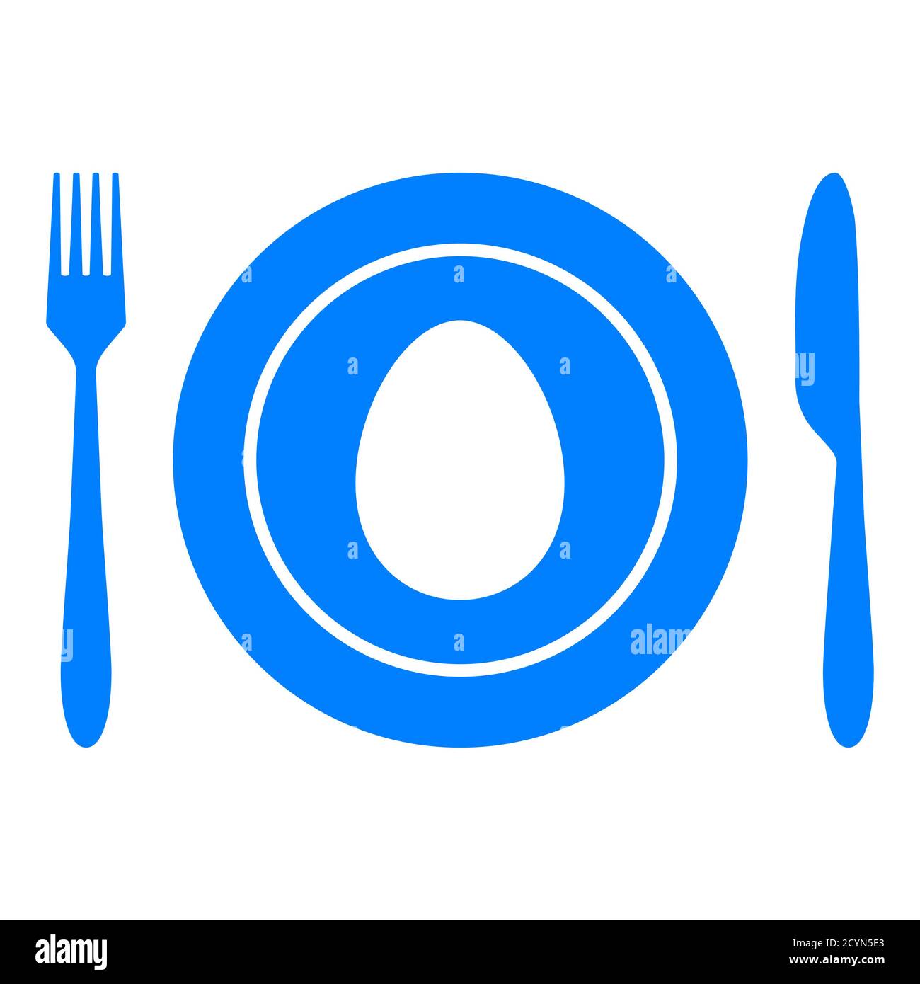 Egg and cutlery Stock Photo - Alamy