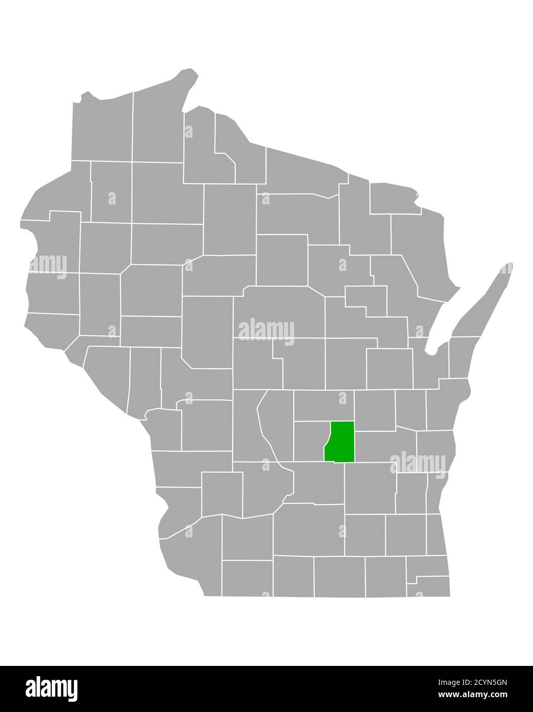 Map of Green Lake in Wisconsin Stock Photo - Alamy