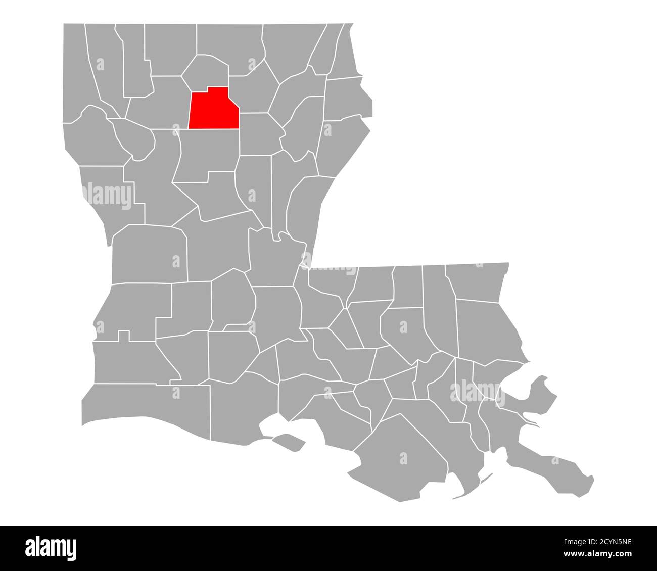 Map of Jackson in Louisiana Stock Photo - Alamy