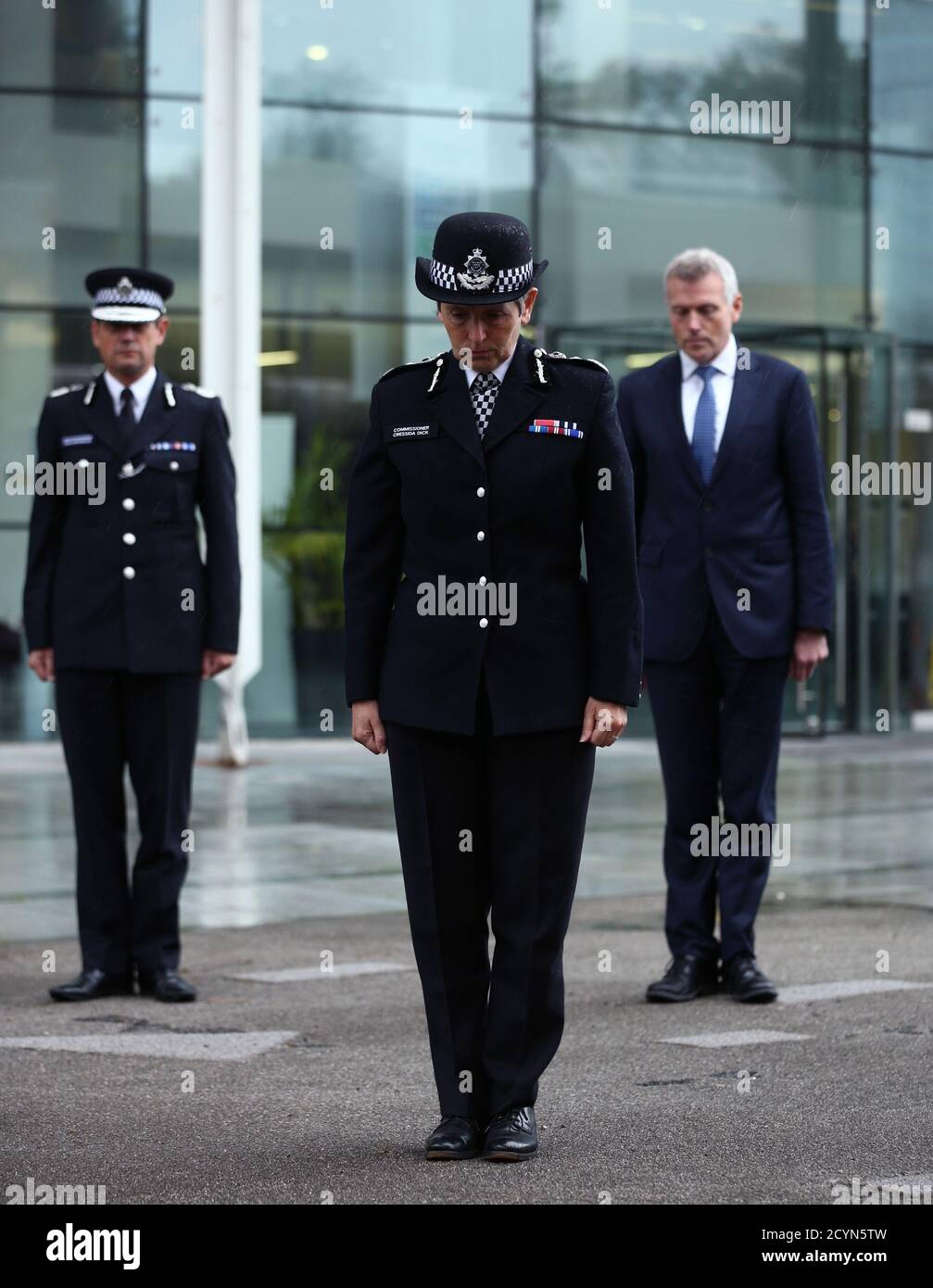 Metropolitan Police Commissioner Dame Cressida Dick (centre), Assistant ...