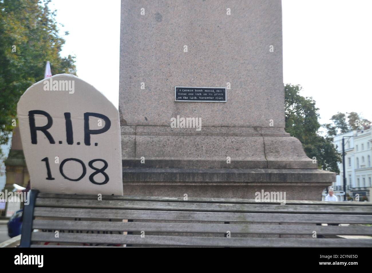 Anti-HS2 high speed rail protestors in Leamington Spa Stock Photo - Alamy