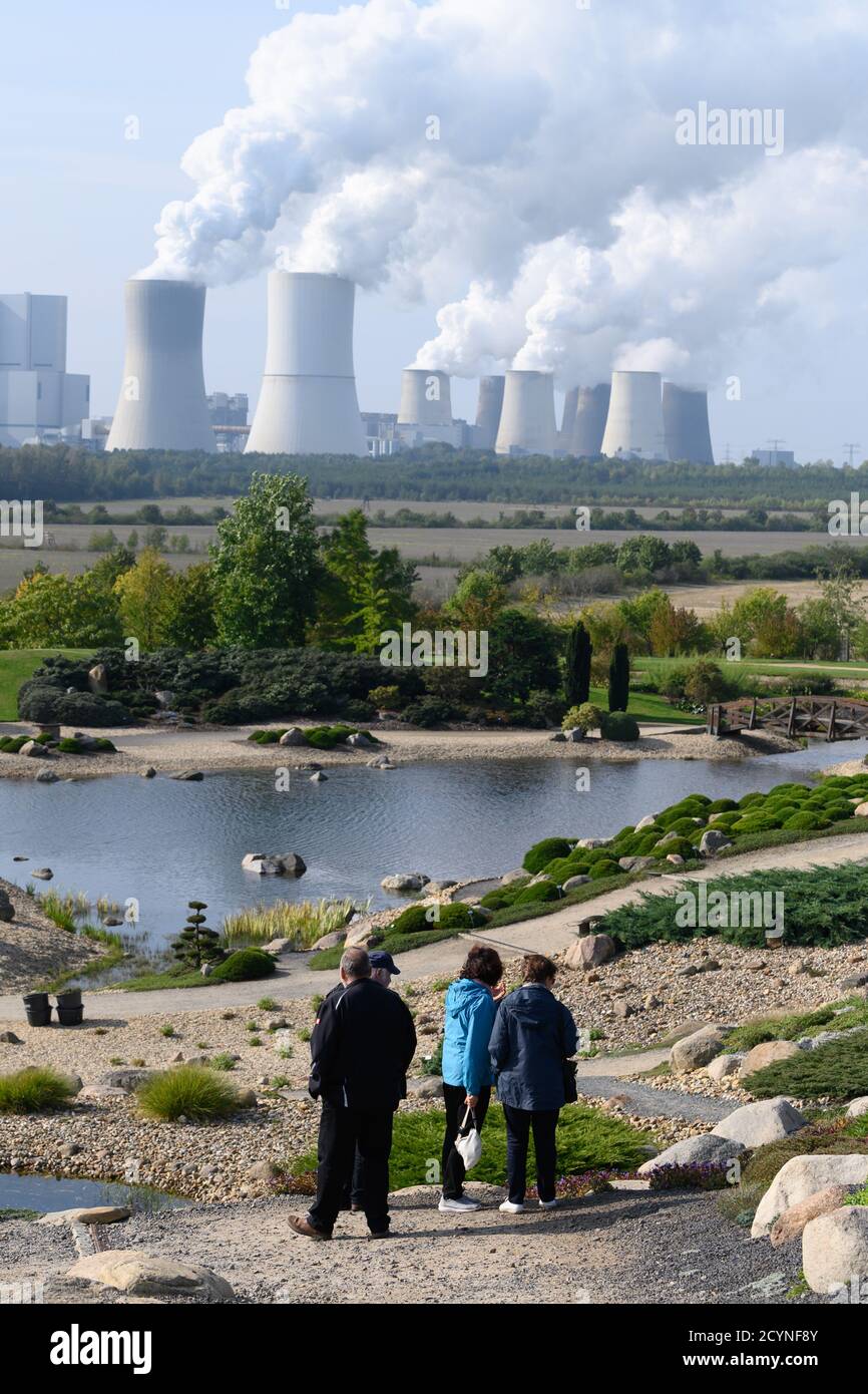 Boxberg, Germany. 02nd Oct, 2020. Visitors walk through the landscaped ...
