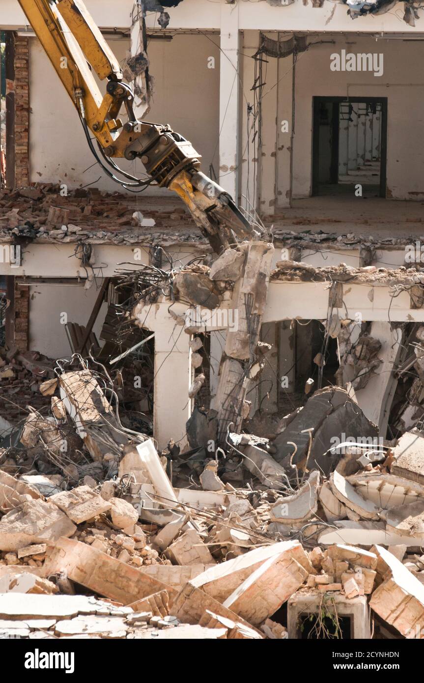 rubble and debris after building demolition Stock Photo - Alamy