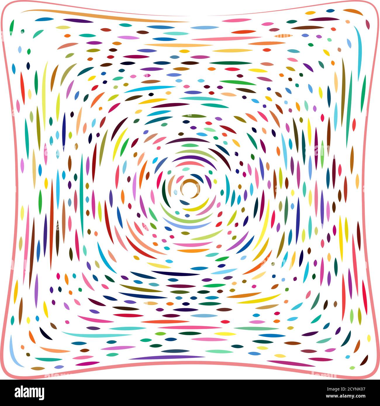 Squeeze distortion square particle element. Abstract geometric ...