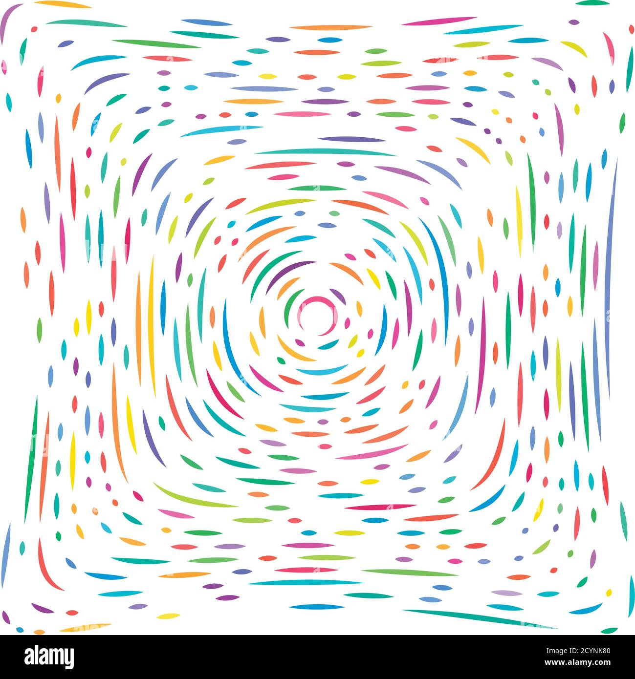 Squeeze distortion square particle element. Abstract geometric ...